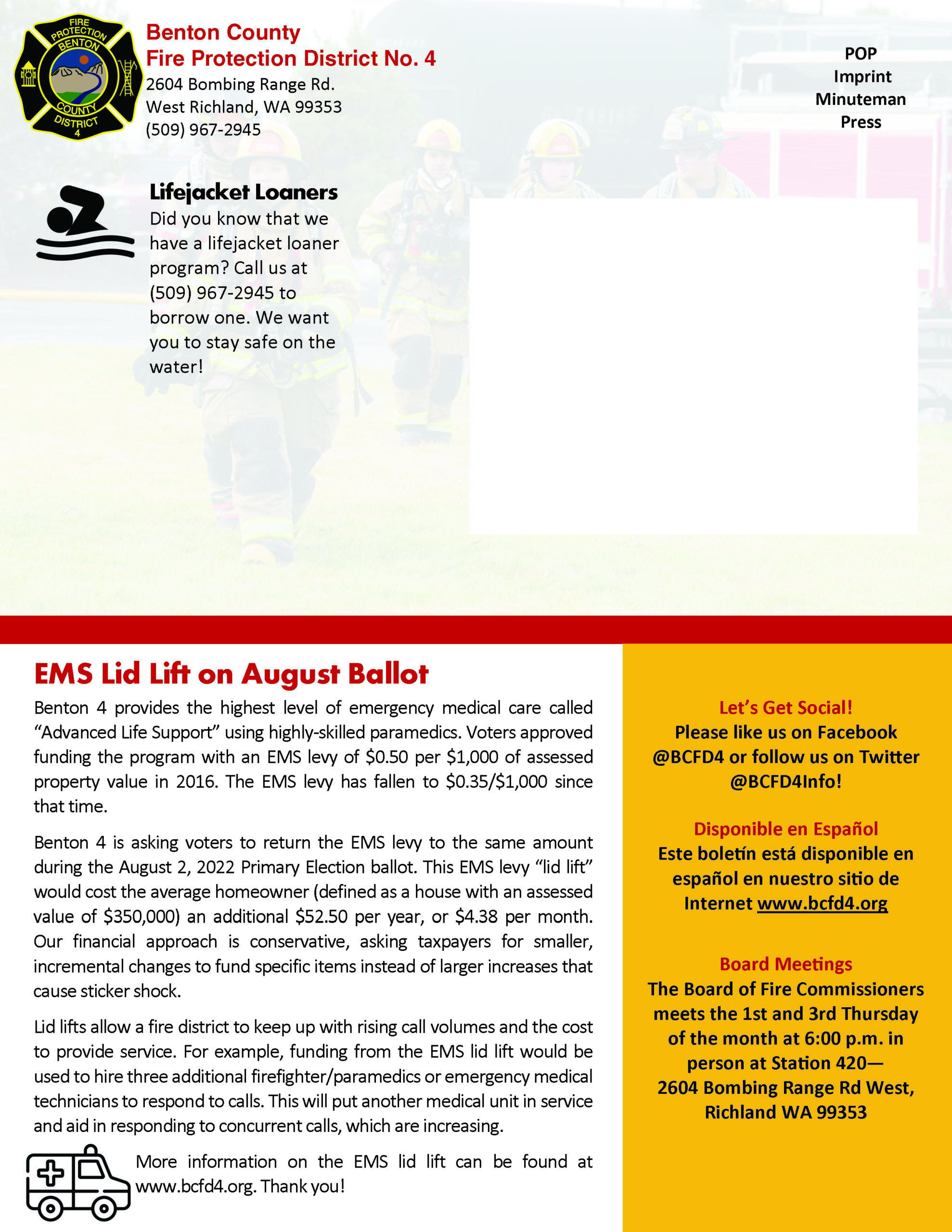 Newsletters – Benton County Fire District 4